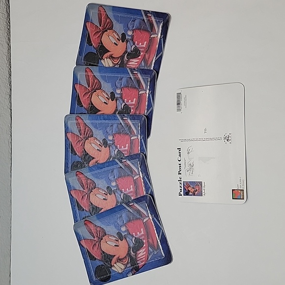 Disney | Other | Lot Of 6 Vintage Minnie Mouse Puzzle Post Card Disney ...
